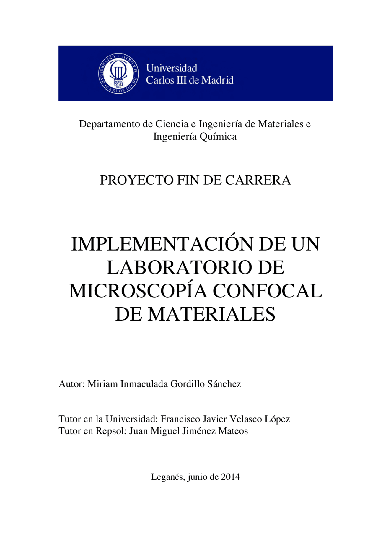 ImplementaciÓn De Un Laboratorio De Monografías Ensayos De