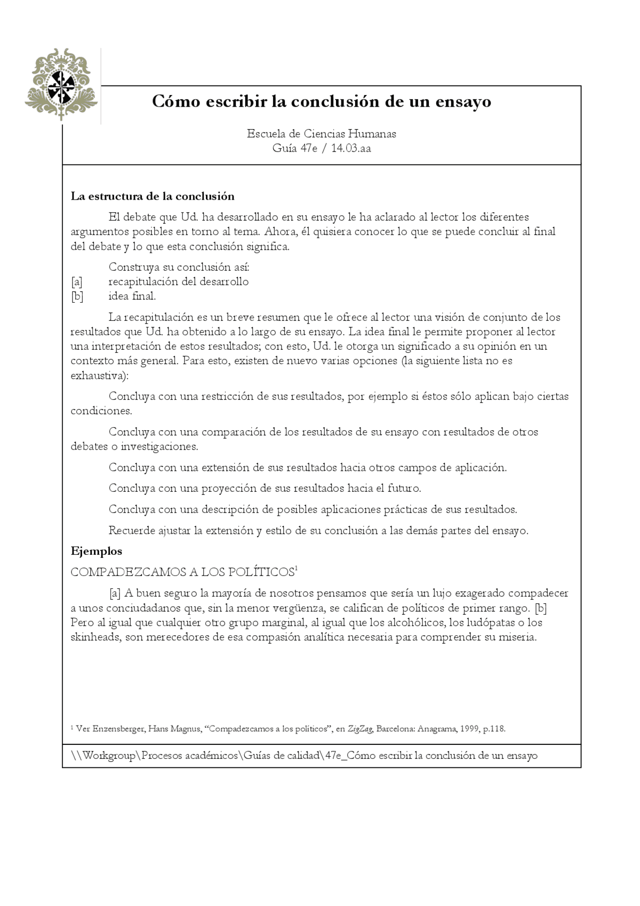 Cómo Escribir La Conclusión De Un Ensayo Resúmenes De Ética Docsity