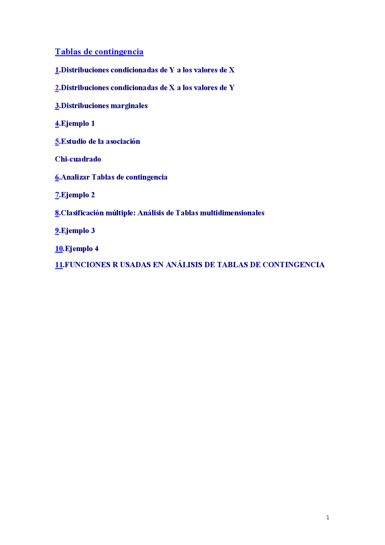 Tablas De Contingencia Monografías Ensayos De Estadística Docsity