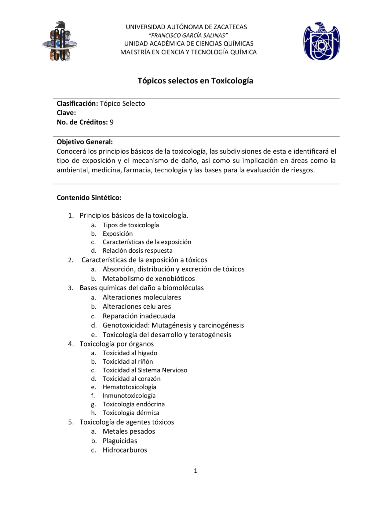 Tópicos Selectos En Toxicología Resúmenes De Toxicología Docsity