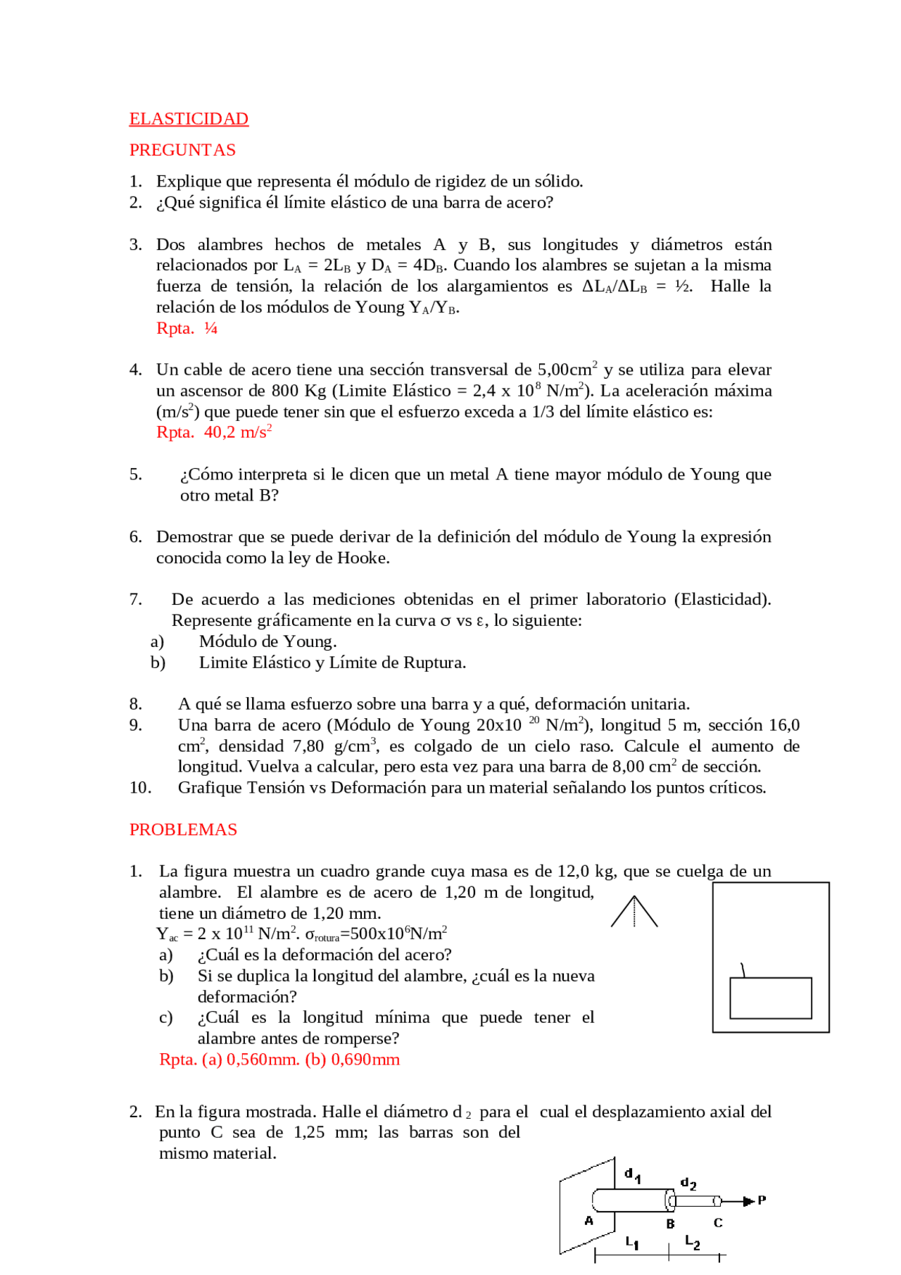Ejercicios De Estatica Ejercicios De Estática Docsity