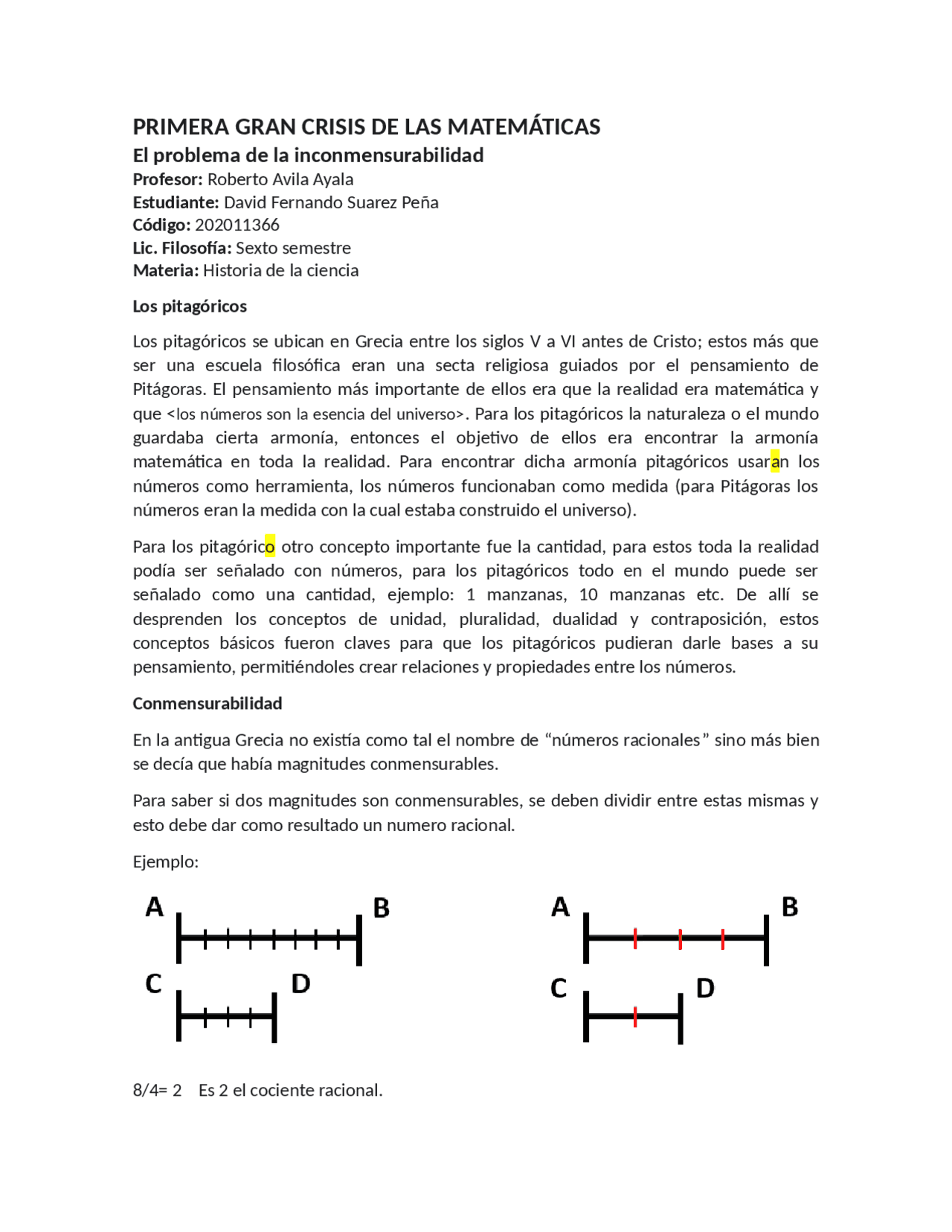 Primera crisis de las matemáticas | Apuntes de Historia | Docsity