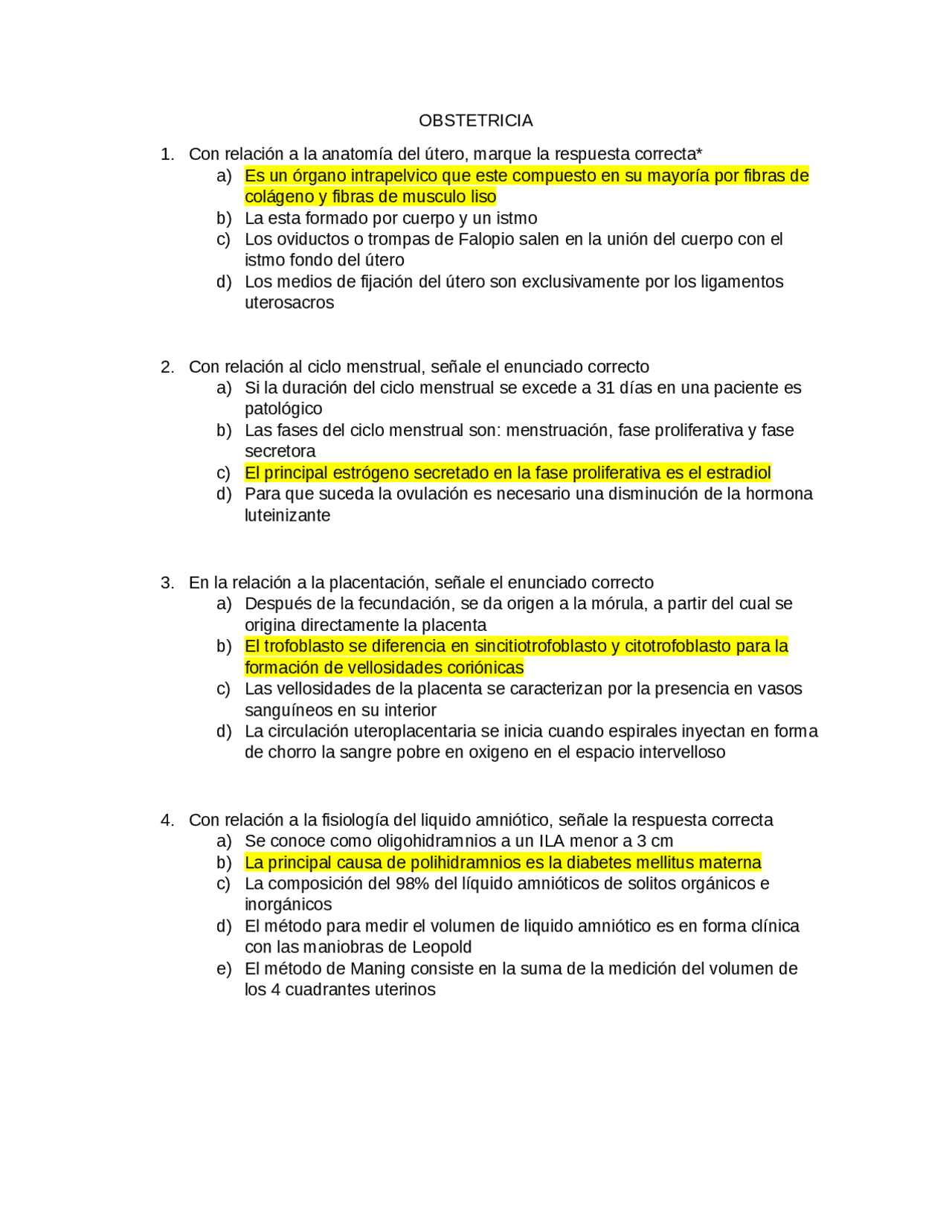 Guia Para Examenes De Obstetricia Resúmenes De Obstetricia Docsity