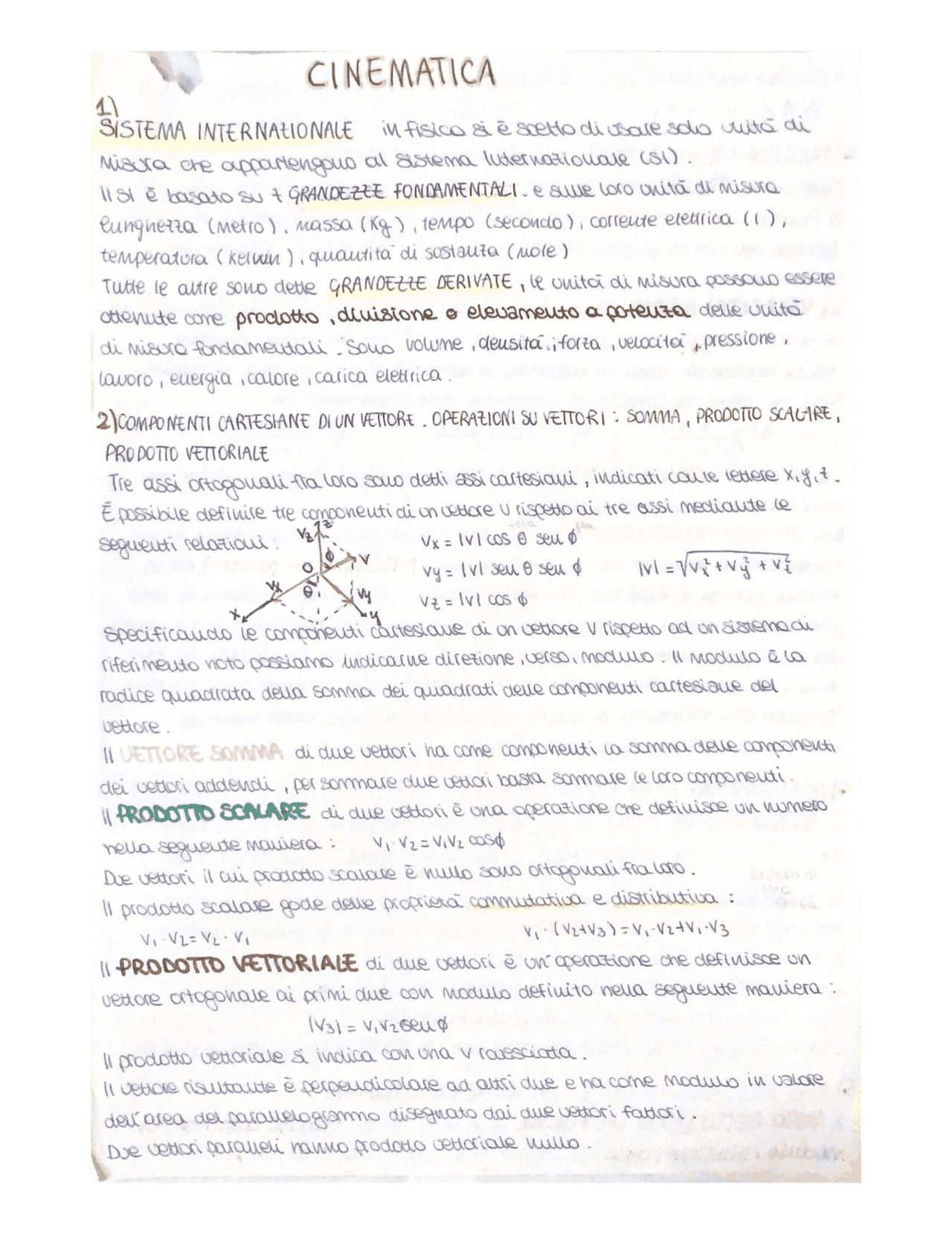 FISICA: CINEMATICA, DINAMICA, FLUIDI | Dispense di Fisica | Docsity