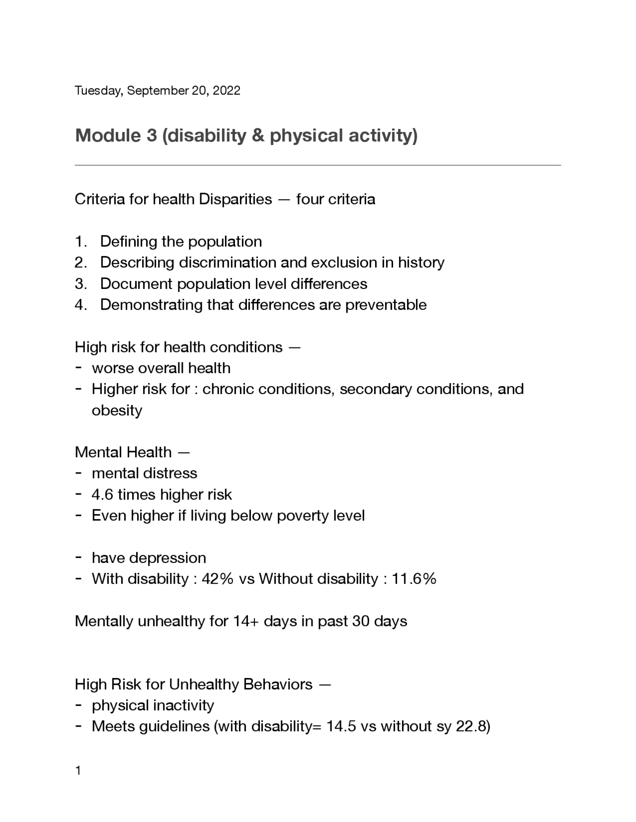 Disability&Physical Activity module 3 notes | Schemes and Mind Maps ...