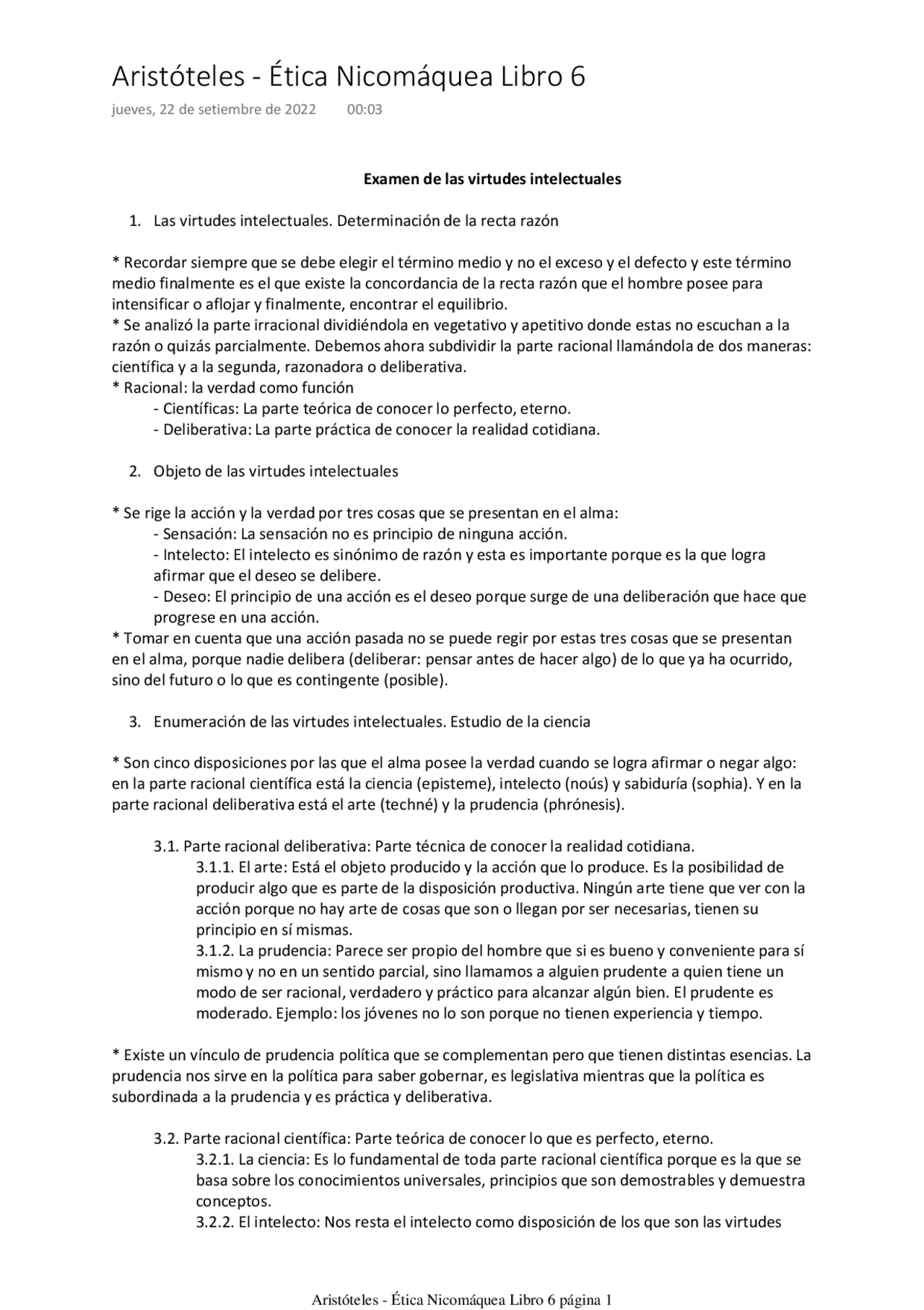 Aristóteles ética Nicomaquea Resúmenes De Ética Docsity