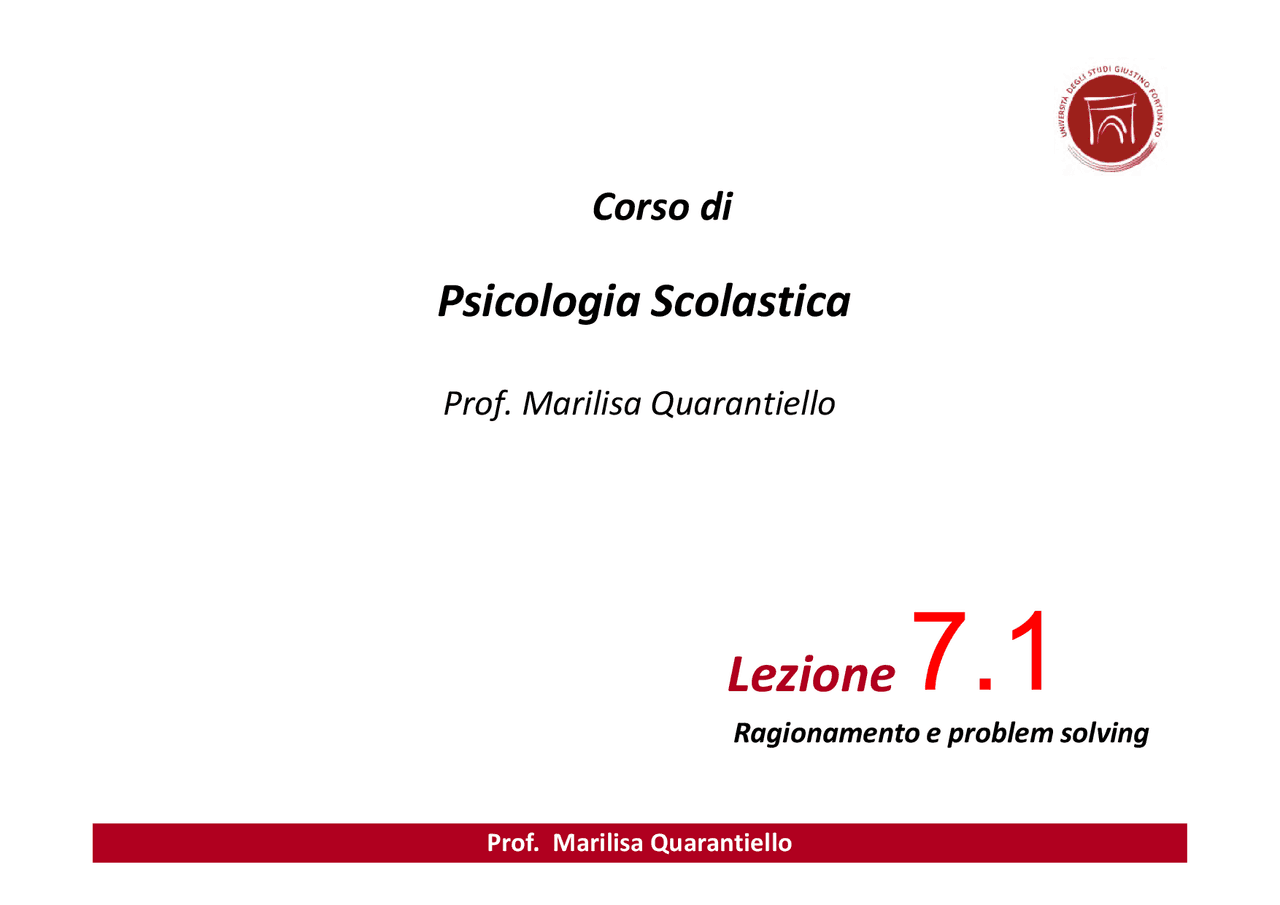 Tecniche Di Problem Solving Schemi E Mappe Concettuali Di Psicologia