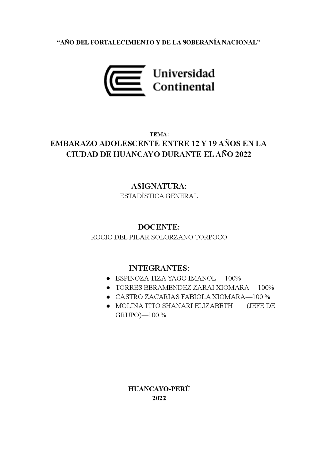 Trabajo Final De Estadistica General Resúmenes De Estática Docsity