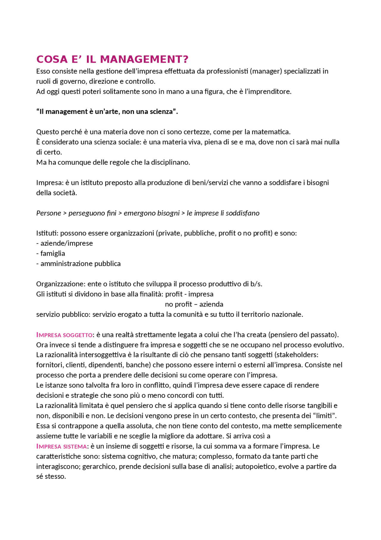 Fondamenti Di Management Univr Appunti Di Knowledge Management Docsity
