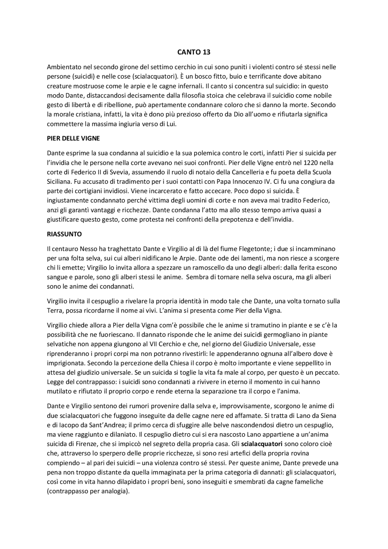 Inferno di Dante: canto 13, canto 15, canto 26 | Appunti di Italiano ...