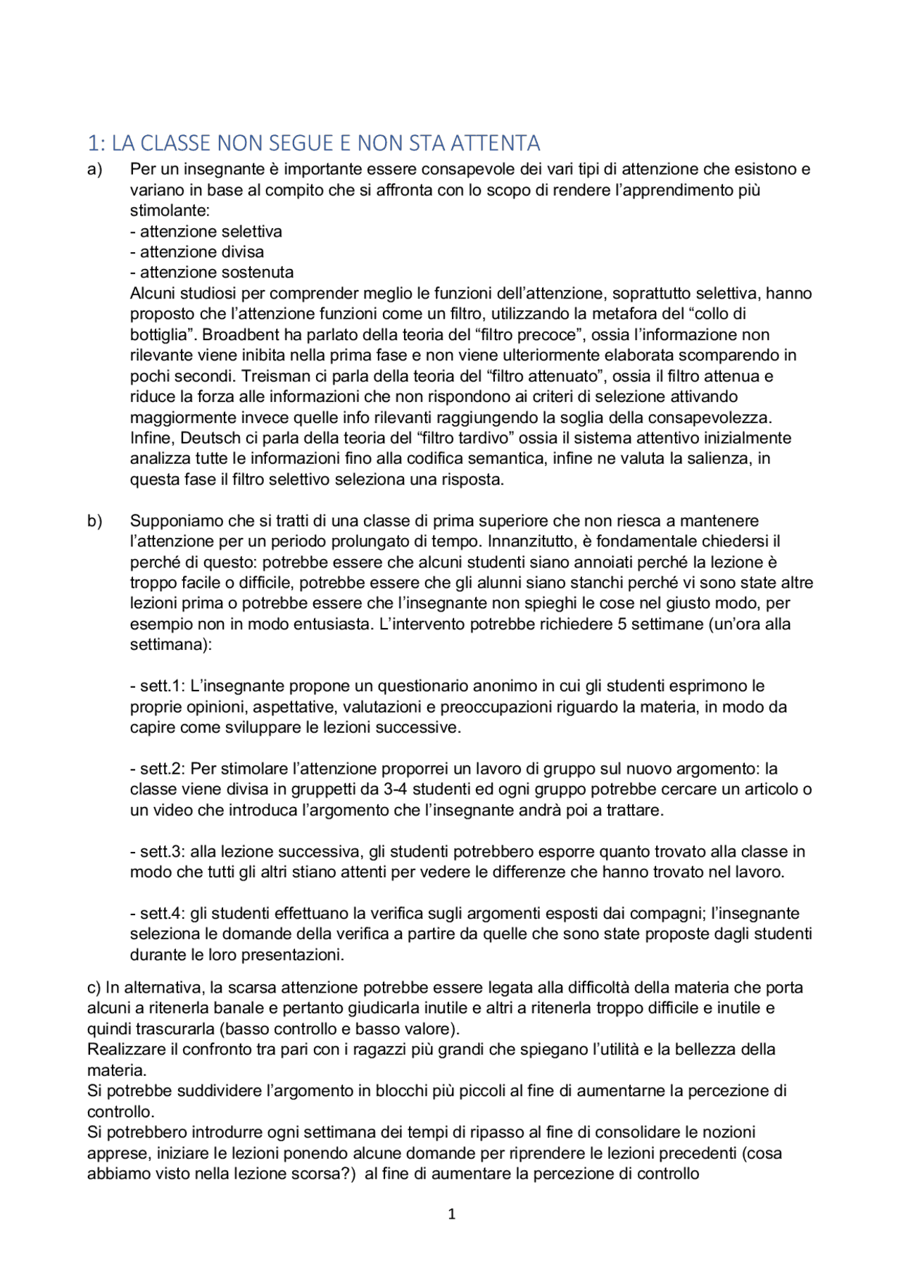 Domande Applicative Appunti Di Psicologia Dei Processi Di