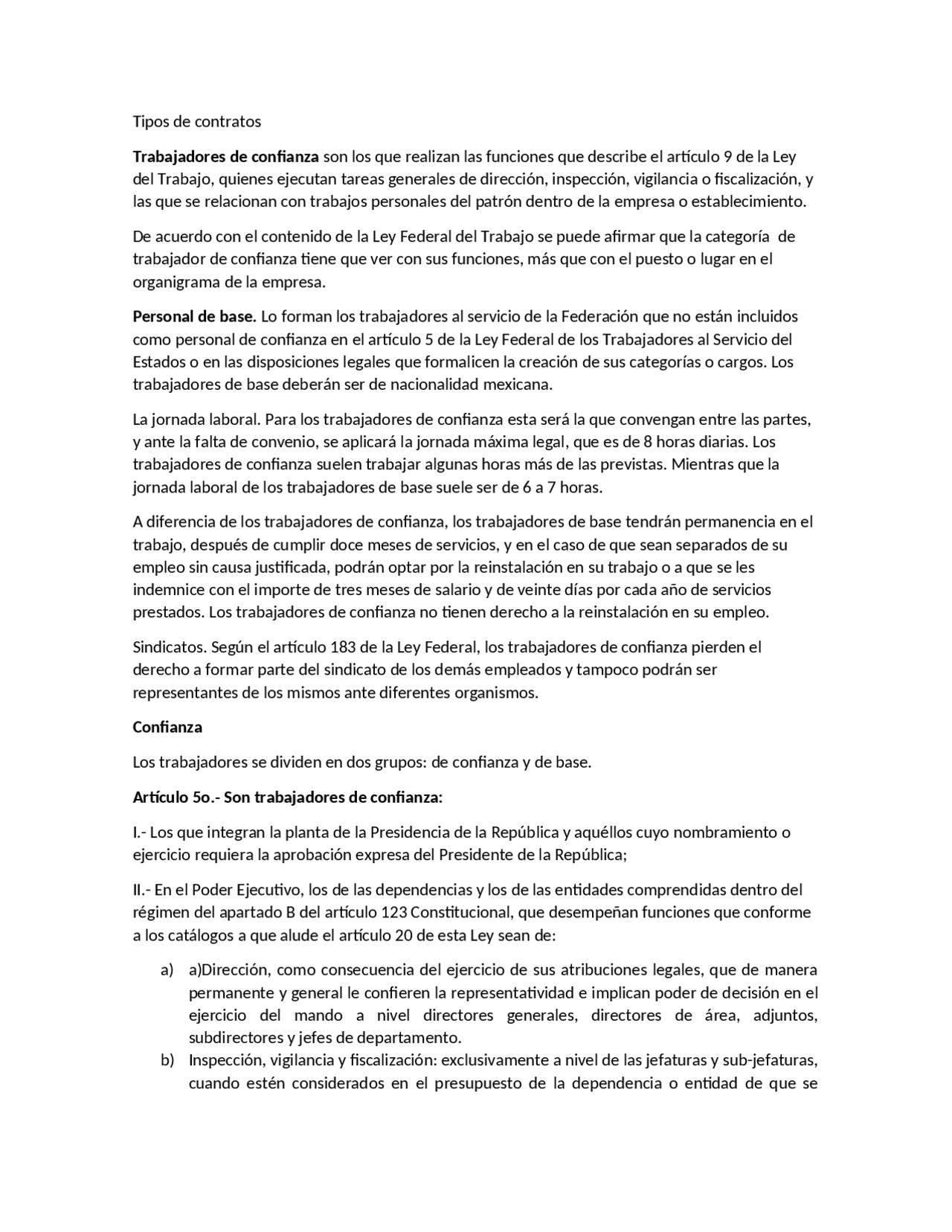 Tipos De Contrato En La Administracion Monografías Ensayos De