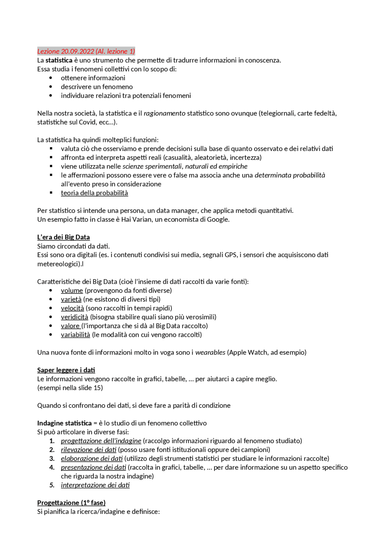 Appunti Parte Iniziale Appunti Di Statistica Sociale Docsity