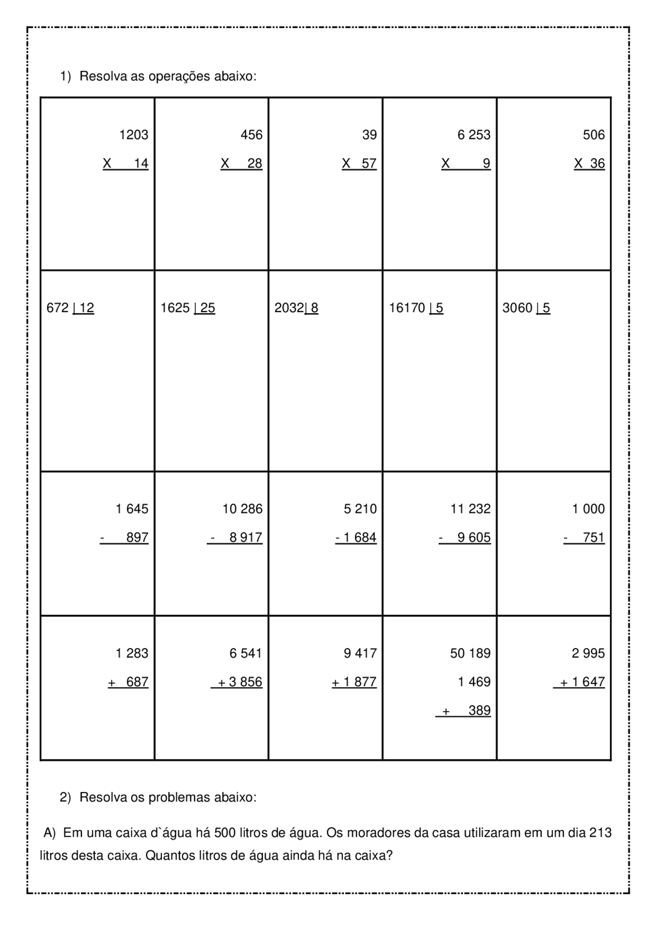 Problemas Matemáticos Exercícios Matemática Docsity