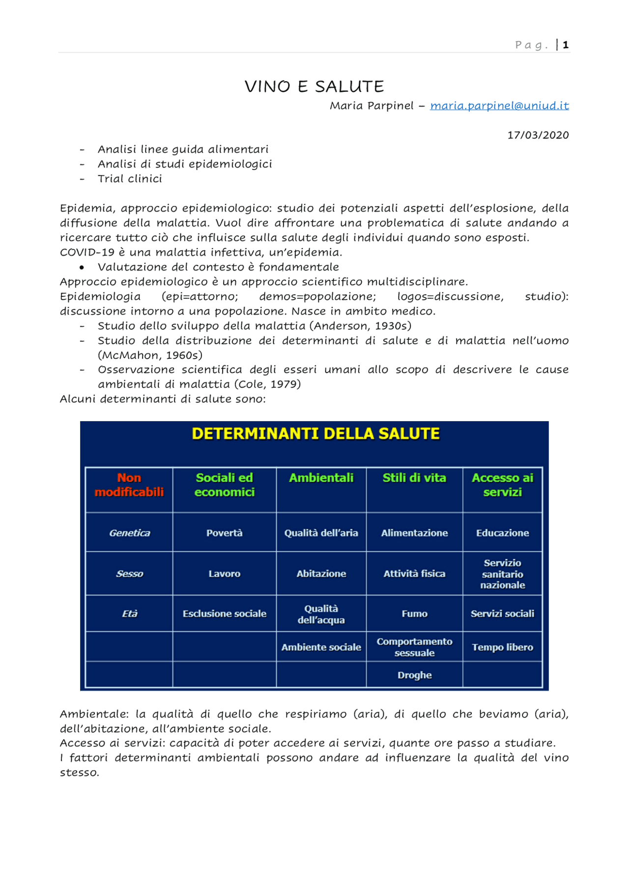 Appunti Vino And Salute Appunti Di Scienze Della Salute Docsity