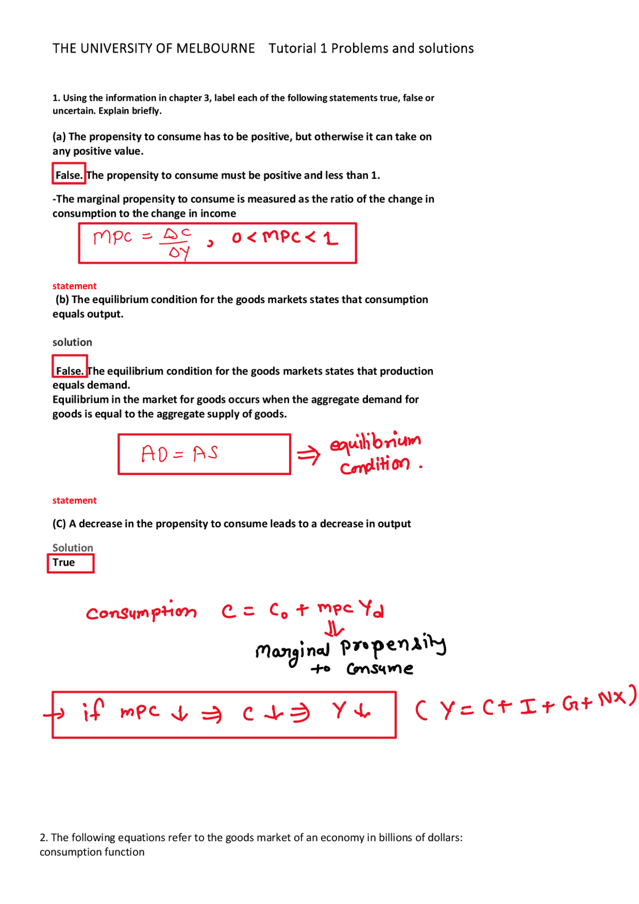 Problems And Solutions Of Intermediate Macroeconomics Assignments