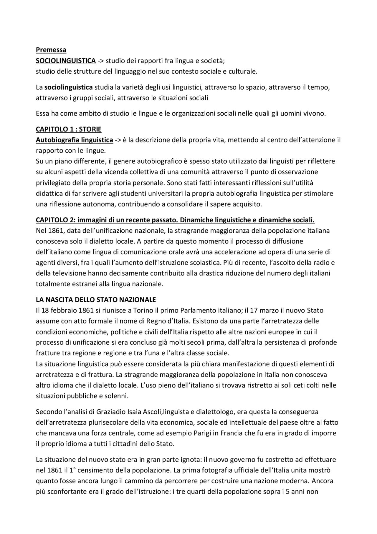 Riassunto Libro Sociolinguistica Schemi E Mappe Concettuali Di
