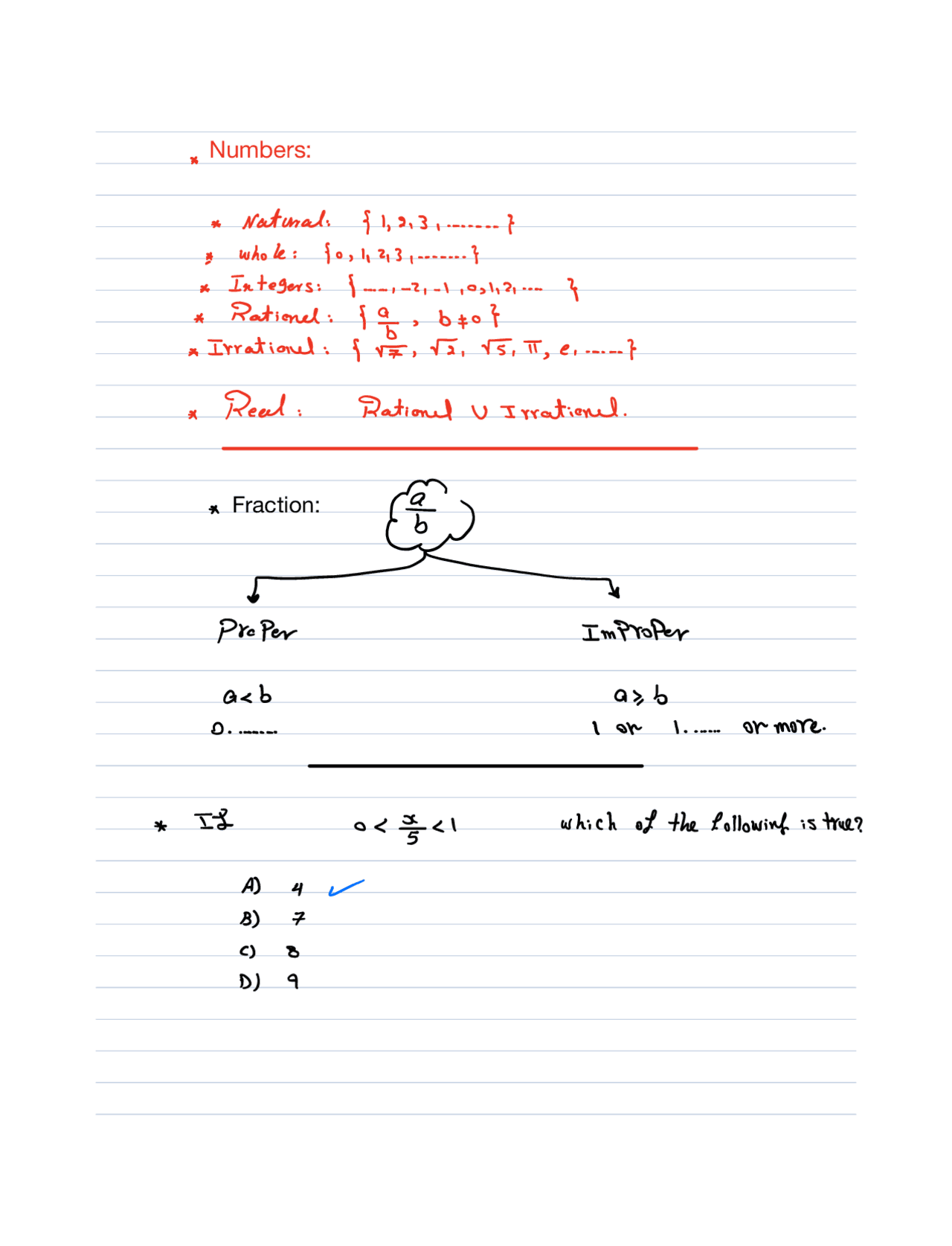 Fractions and decimals | Study notes Mathematics | Docsity