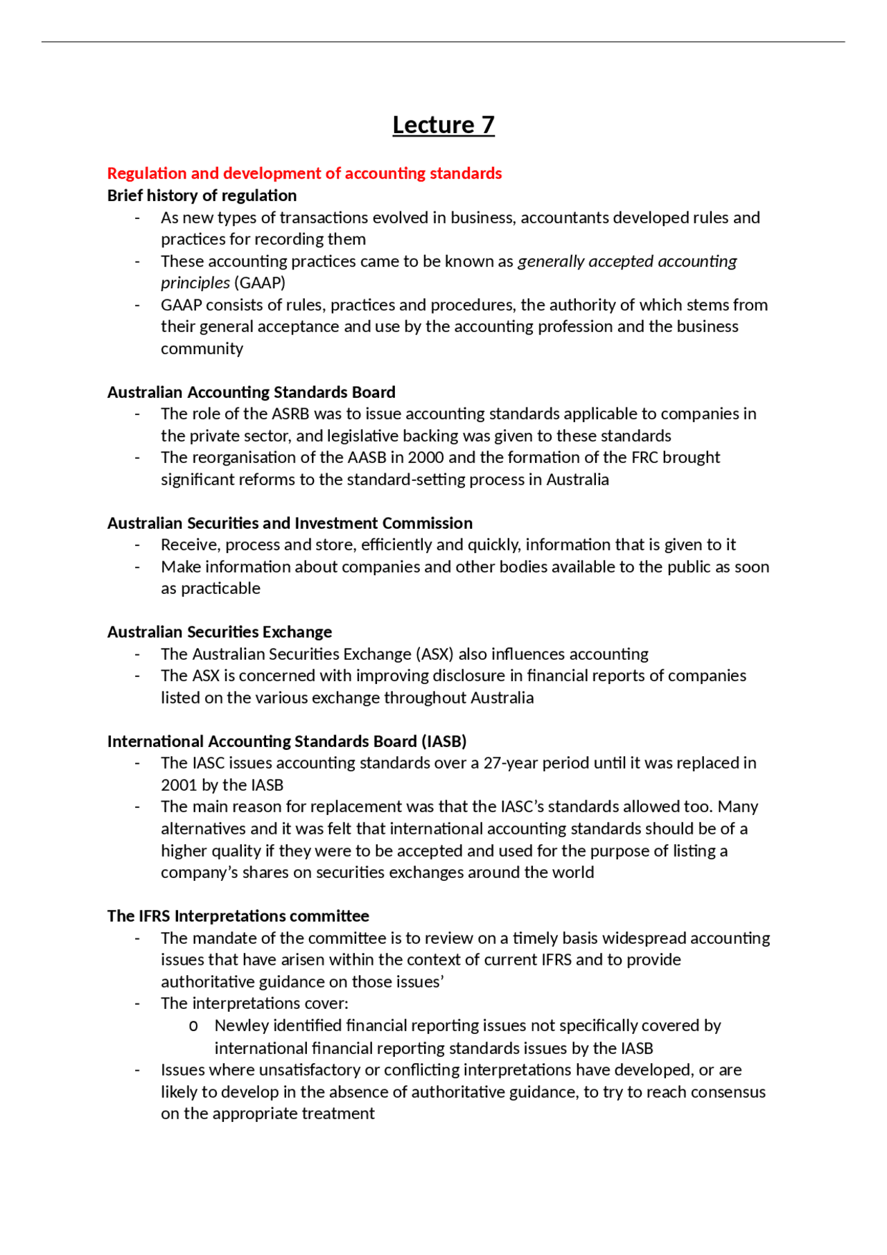 Lecture Notes 7 Acct1101 Lecture Notes Accounting Docsity