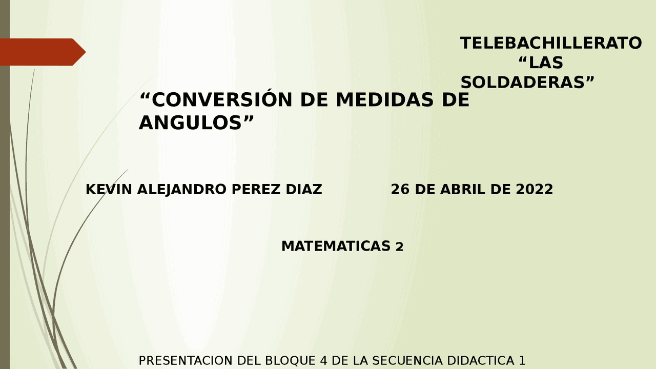 Convercion de medidas de angulos | Diapositivas de Física | Docsity