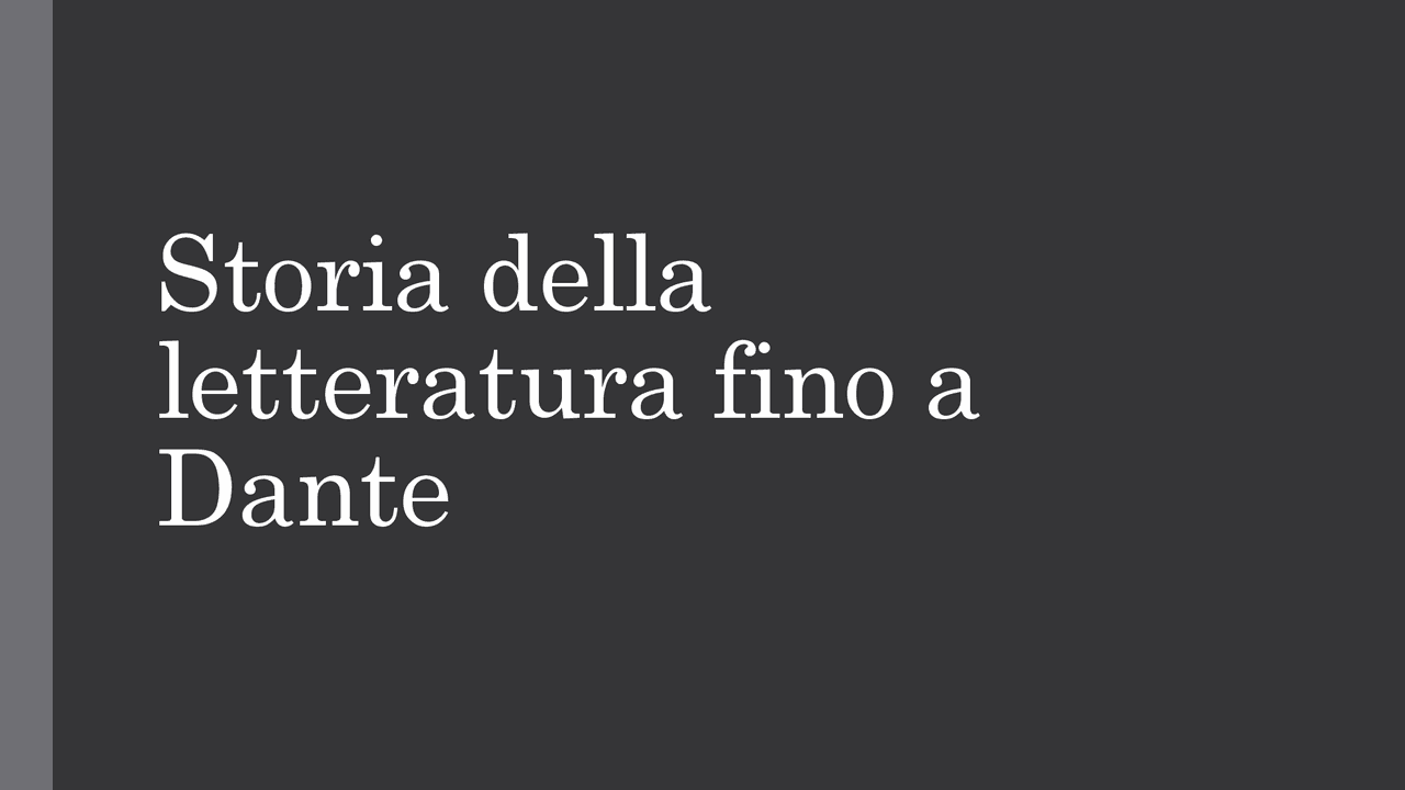 Storia della letteratura fino a dante | Schemi e mappe concettuali di ...