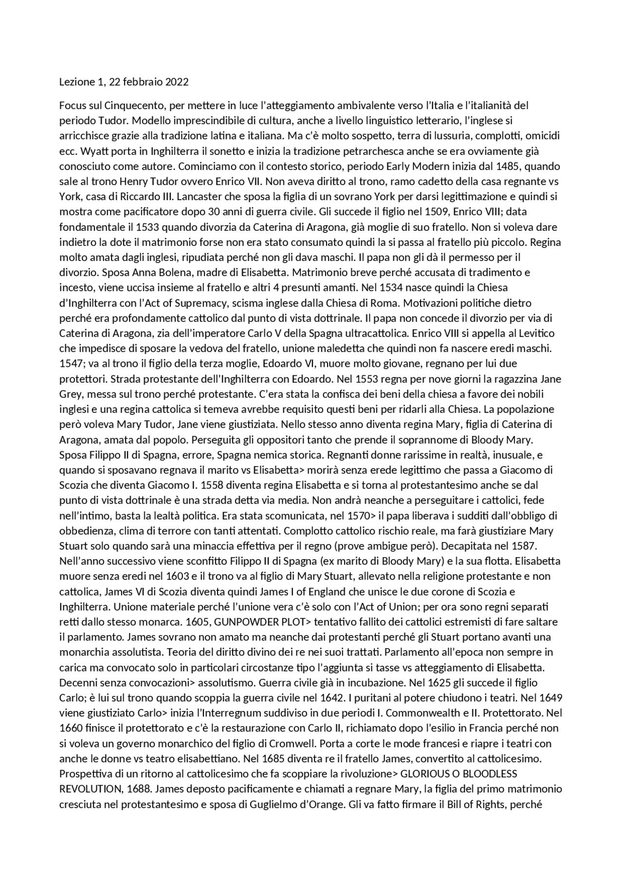 Letteratura Inglese Prof Caputo Appunti Di Letteratura Inglese Docsity