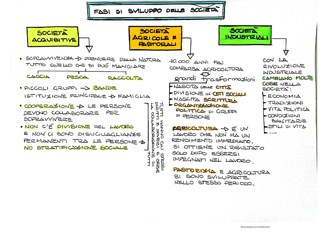 Fasi di sviluppo delle società - Società acquisitive | Schemi e mappe ...
