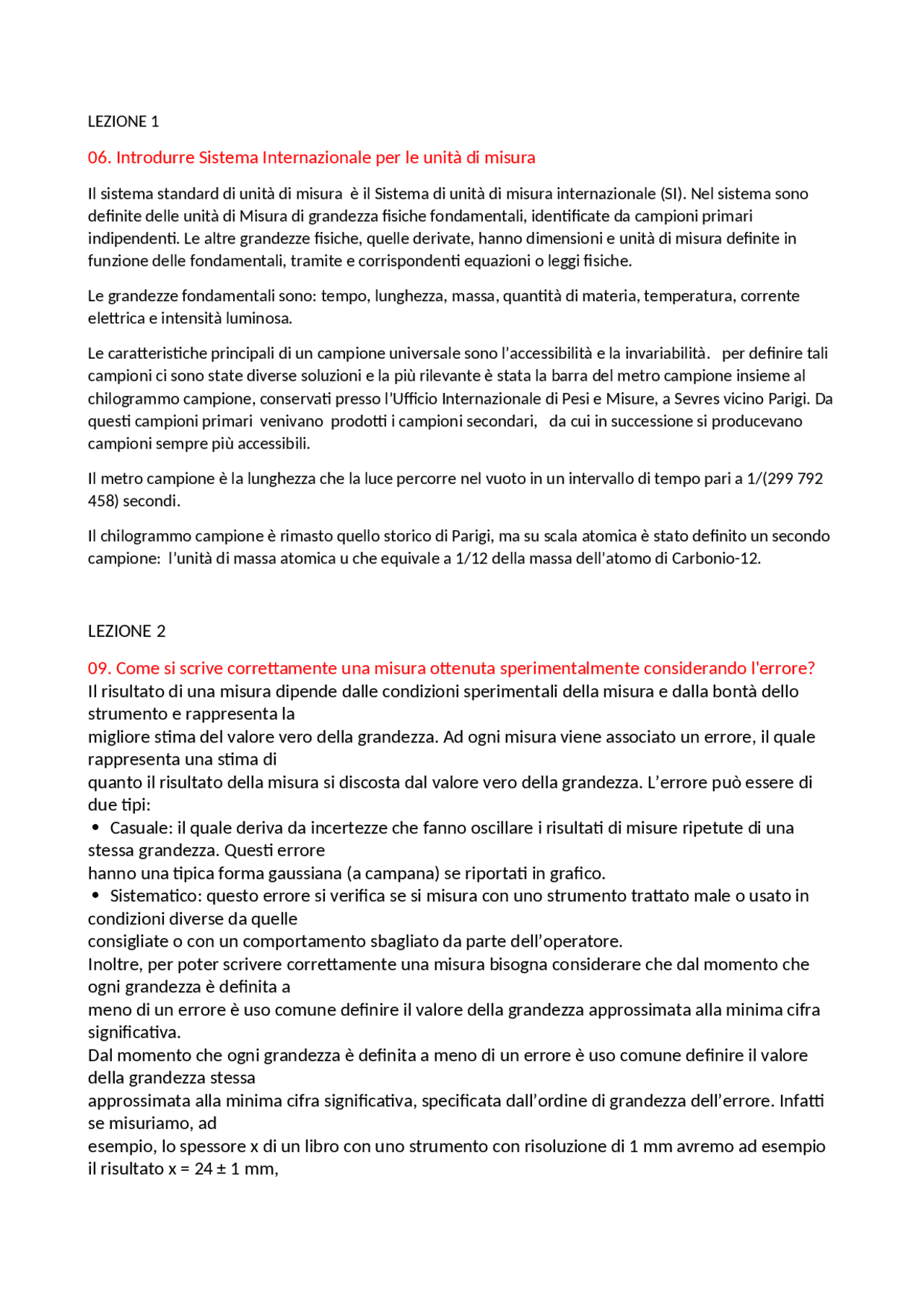 Domande Aperte Di Fisica Appunti Di Fisica Docsity
