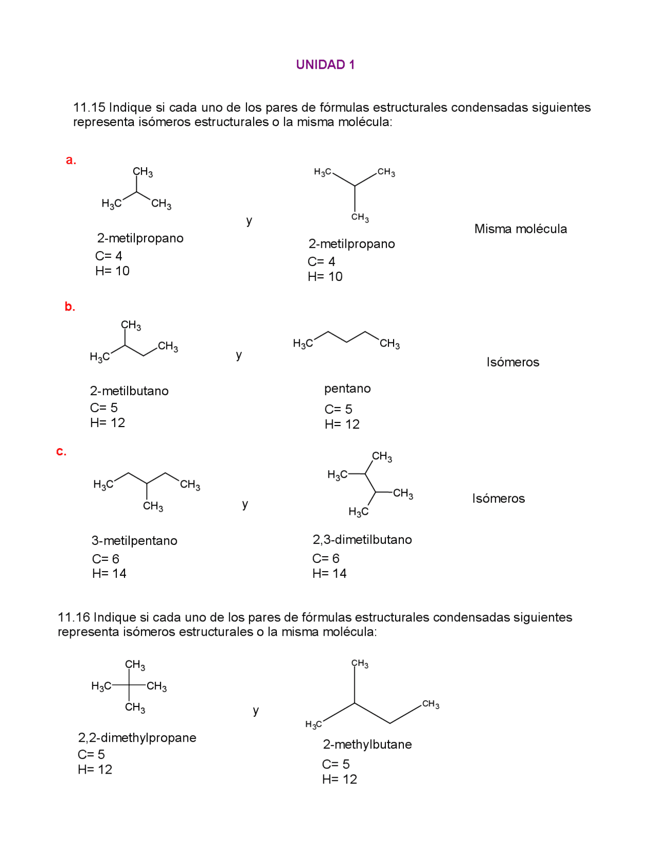 Ejercicios Semana 1 Alcanos Ejercicios De Química Orgánica Docsity