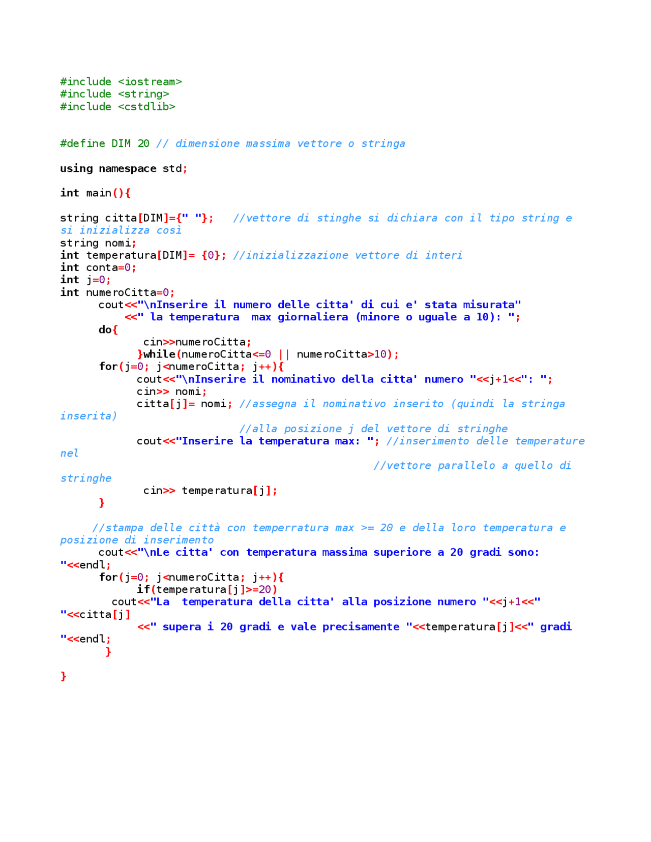Esercitazione informatica compito | Esercizi di Informatica | Docsity