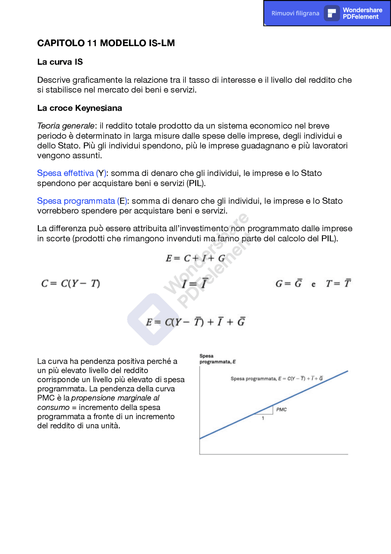 Capitolo Modell Is Lm Appunti Di Macroeconomia Docsity