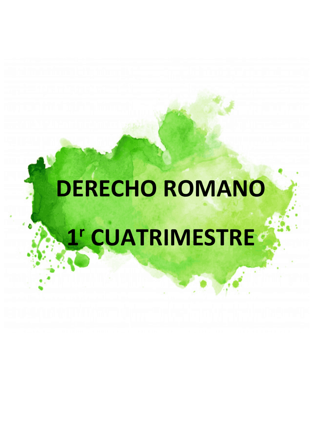 Derecho Romano Teoria Primer Cuatro Resúmenes De Derecho Romano Docsity