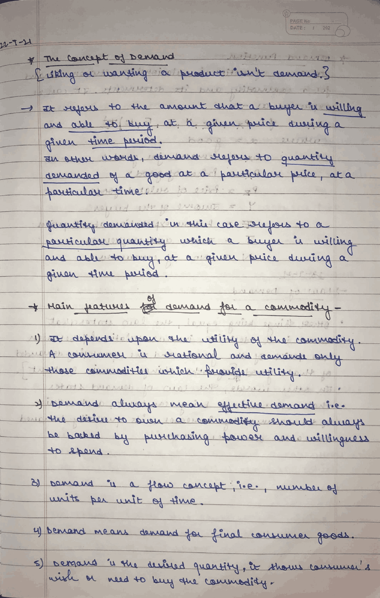 Factors affecting demand- Micro Economics | Study notes Economics | Docsity