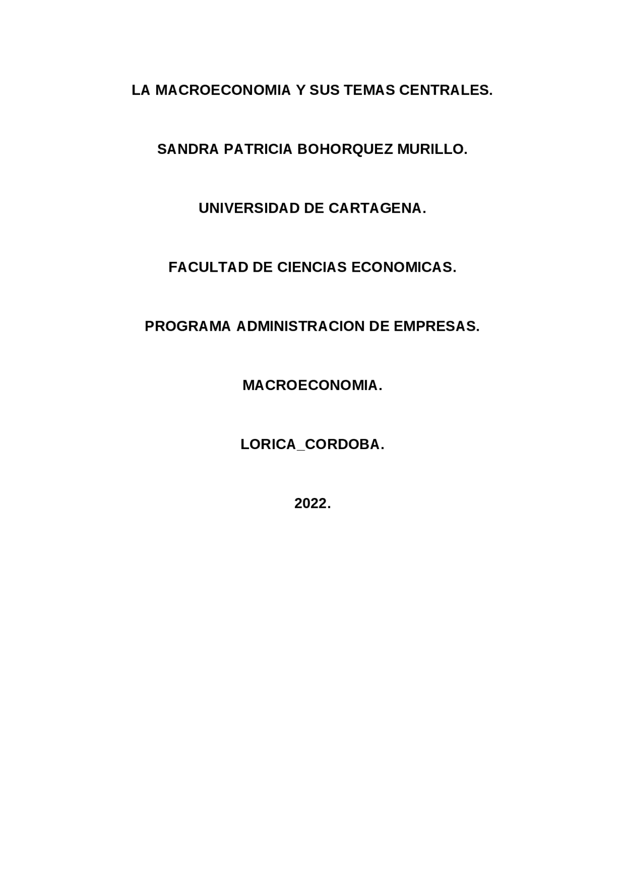 Introducción A La Macroeconomia Resúmenes De Macroeconomía Docsity