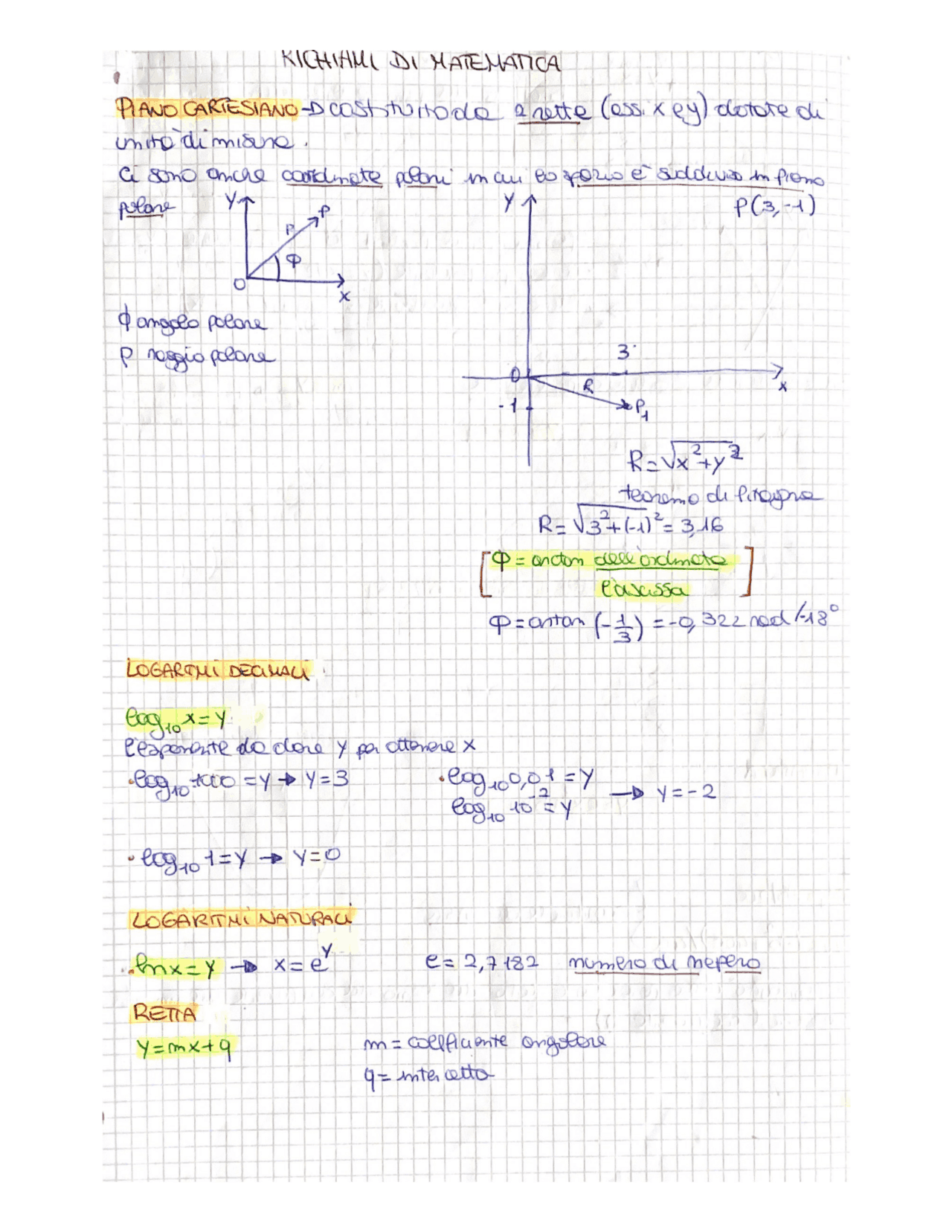 Richiami Di Matematica Appunti Di Matematica Generale Docsity