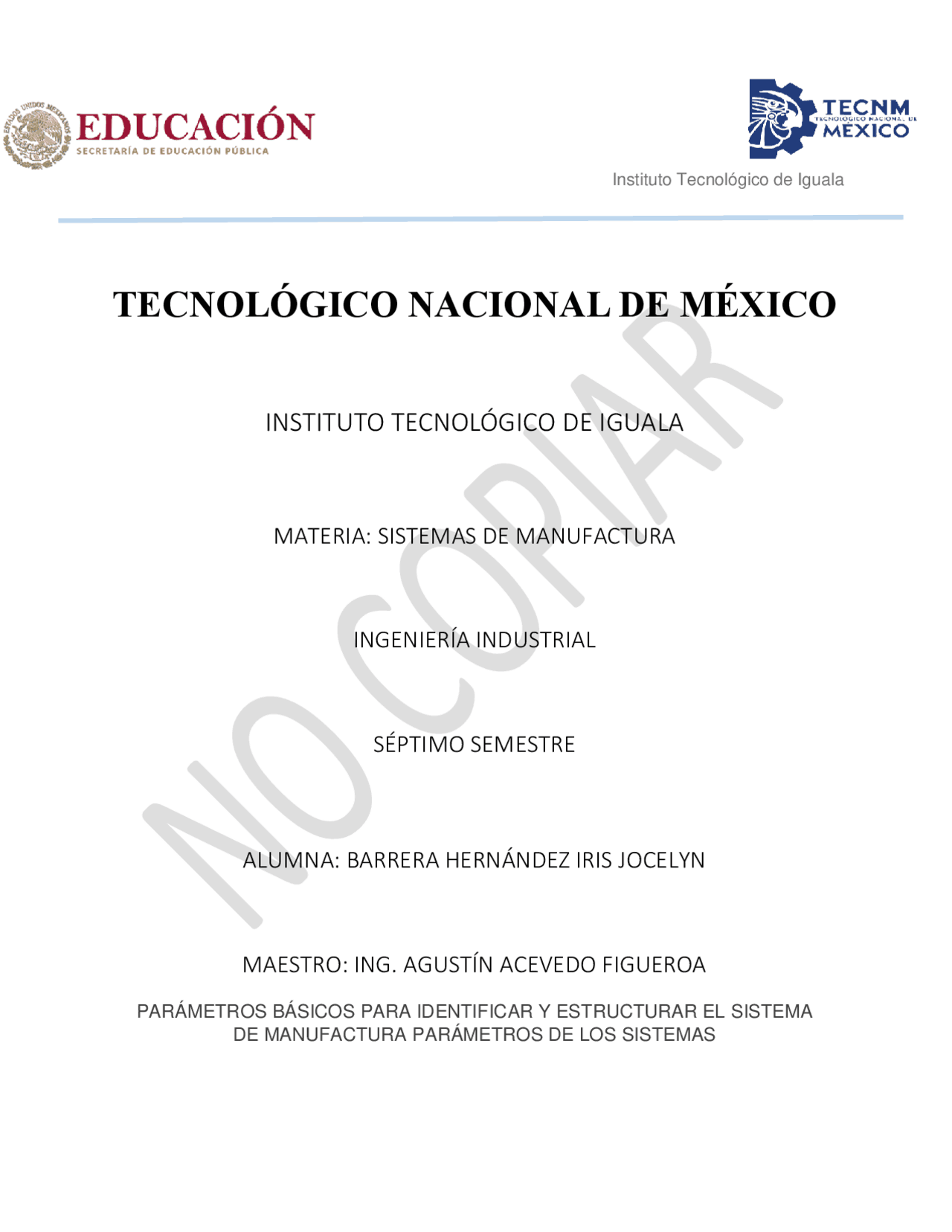 ParÁmetros BÁsicos Para Identificar Y Estructurar El Sistema De