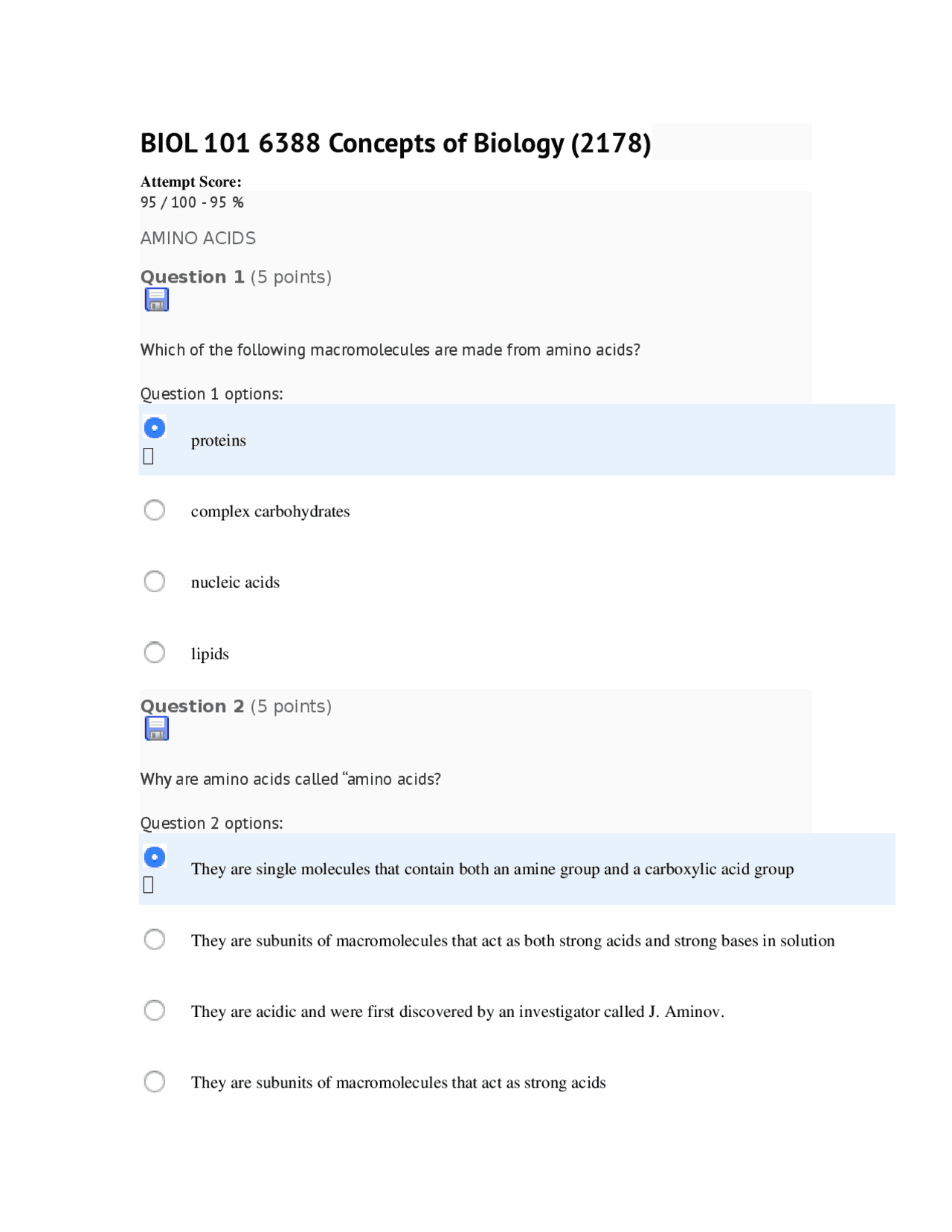 Biol 101 Concepts Of Biology Week 2 Quiz Quizzes Biology Docsity