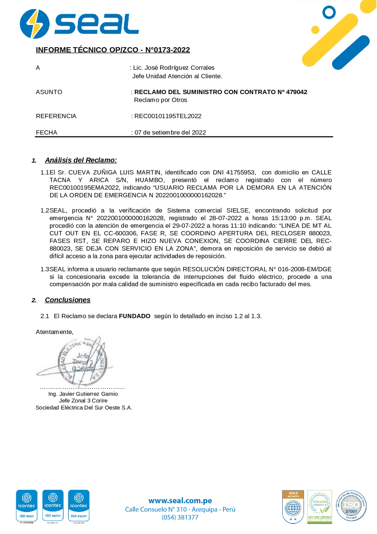 Infome Tecnicos De Calidad Resúmenes De Informes Y Producción Docsity