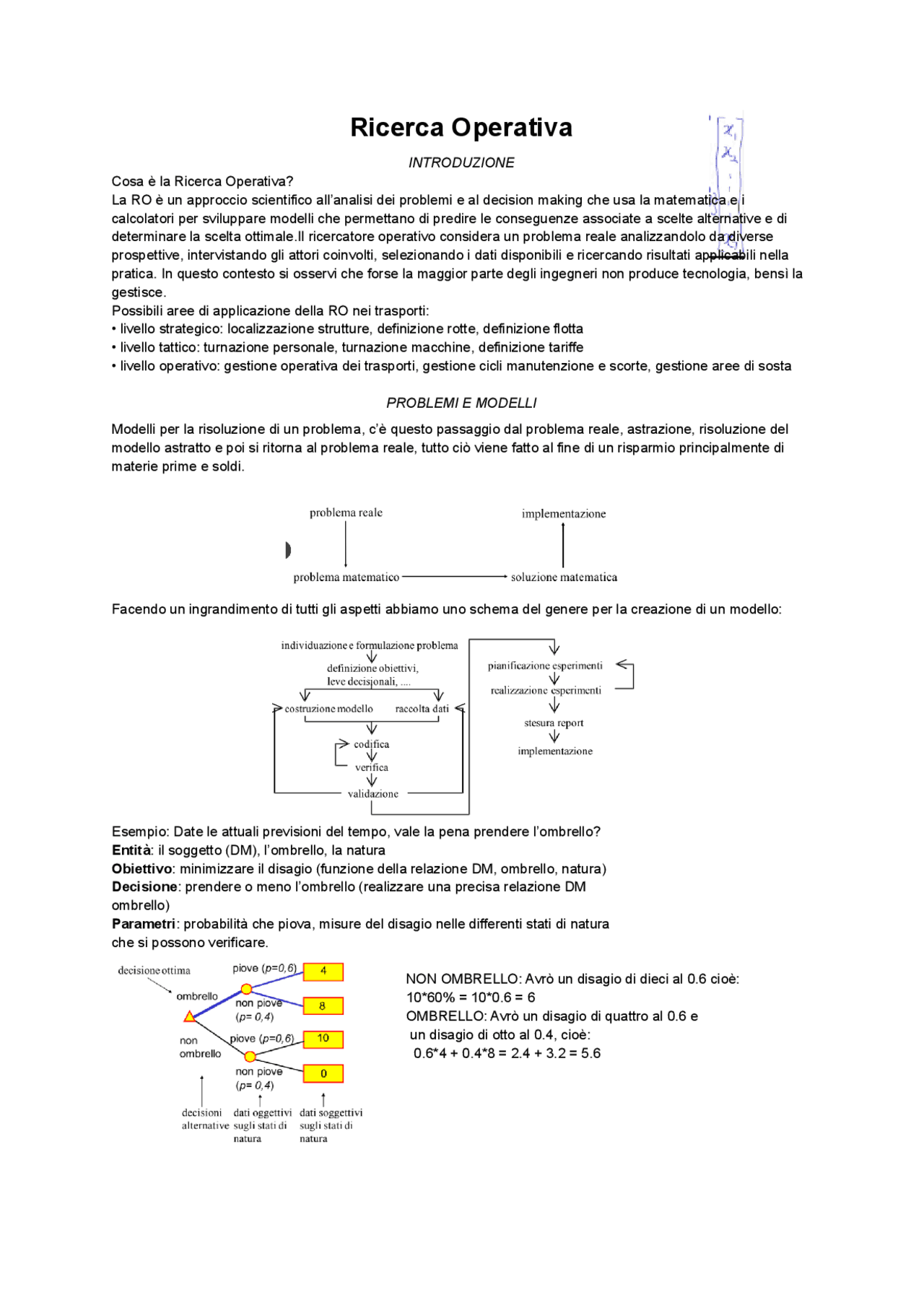 Appunti ricerca operativa | Dispense di Ricerca Operativa | Docsity