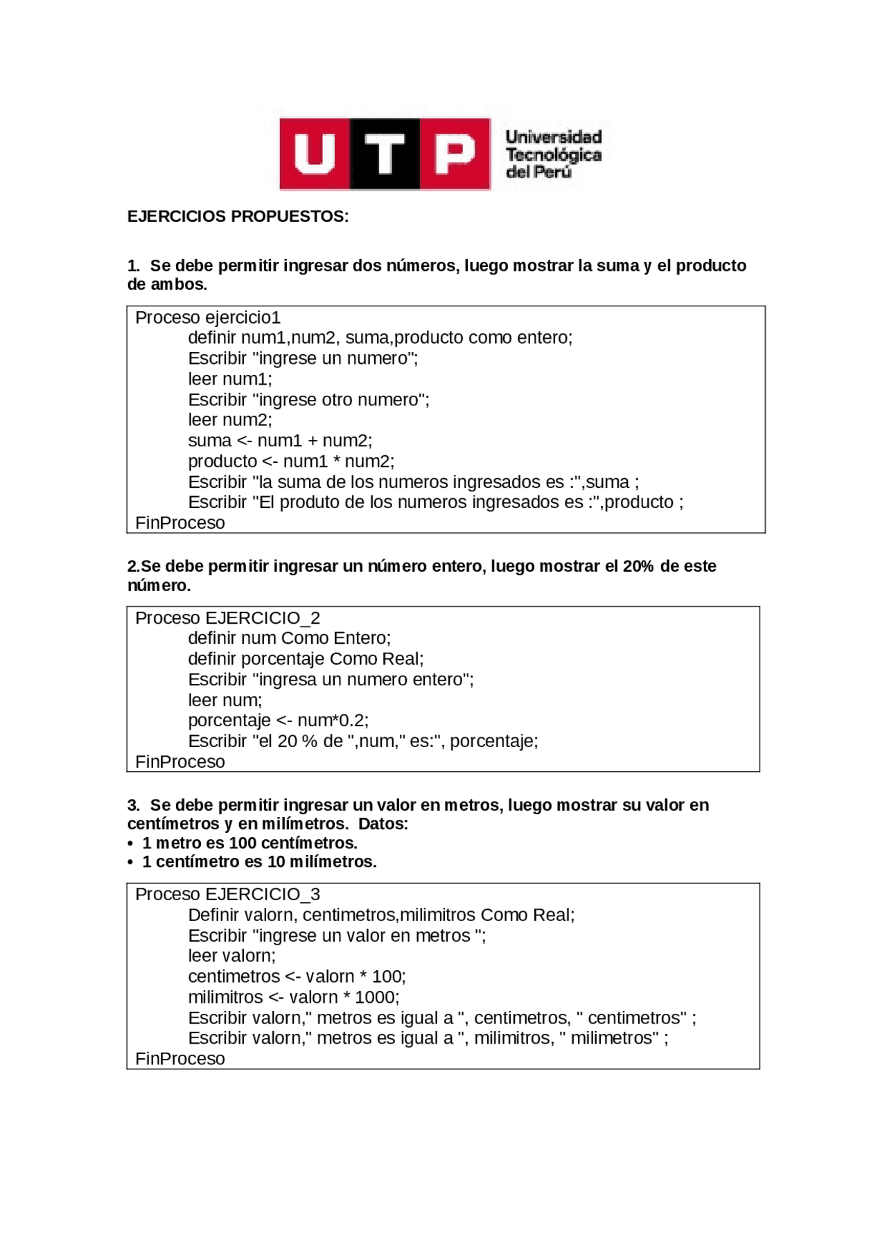 Ejercicios Propuestos Ejercicios De Estructuras De Datos Y Algoritmos