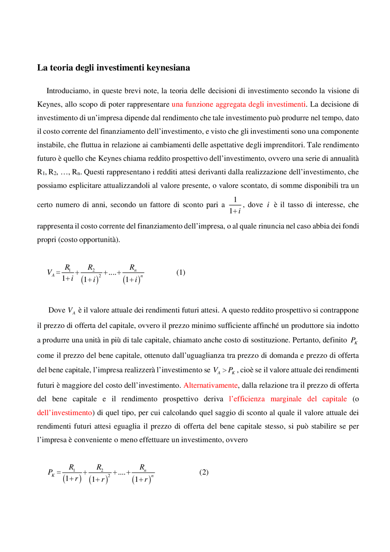 Dispense Macroeconomia Dispense Di Macroeconomia Docsity