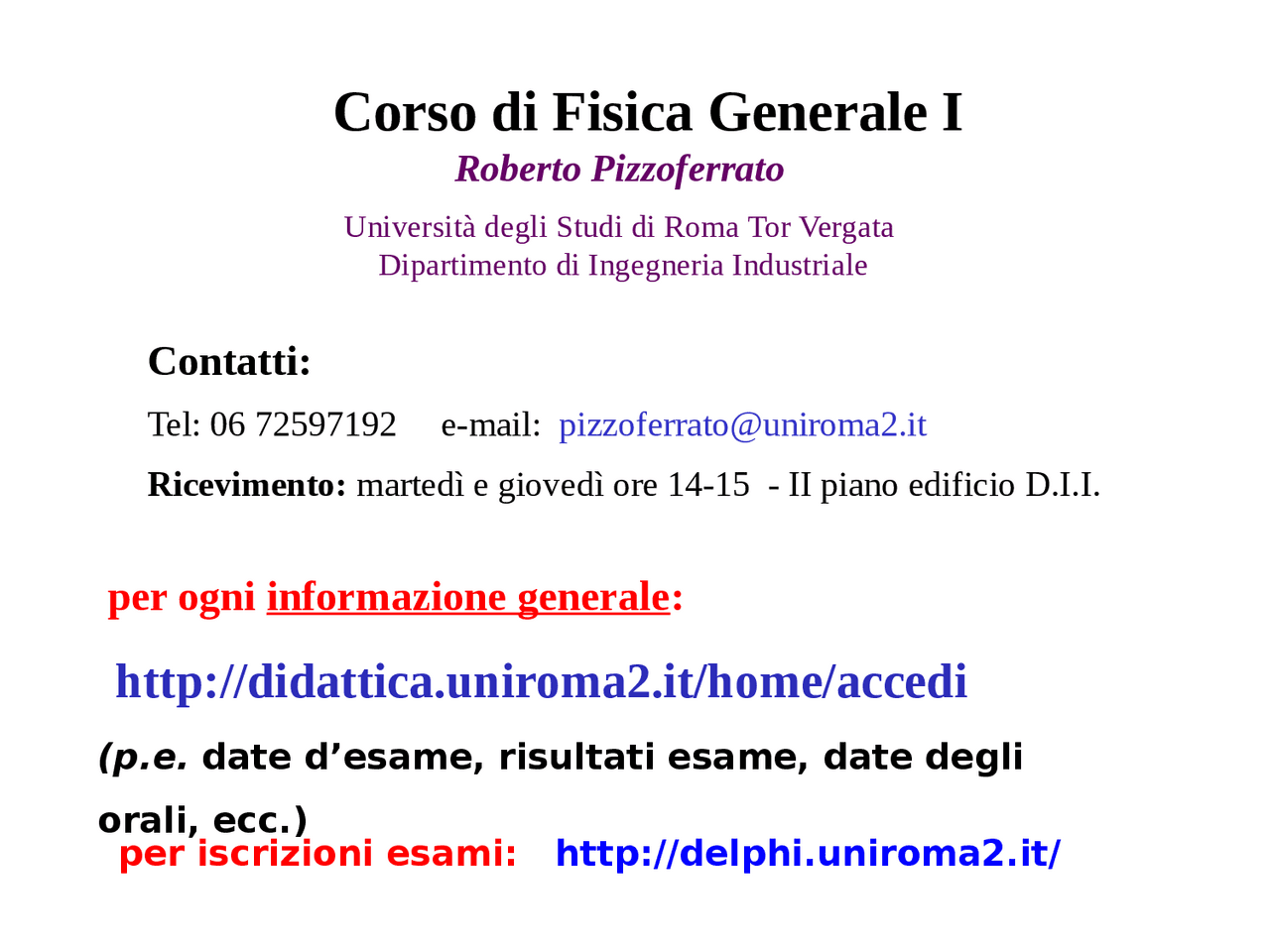 Fisica Sperimentale Sintesi Del Corso Di Matematica Applicata Docsity