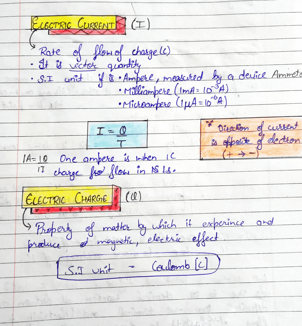 Electricity Class 10 best notes | Study notes Physics | Docsity