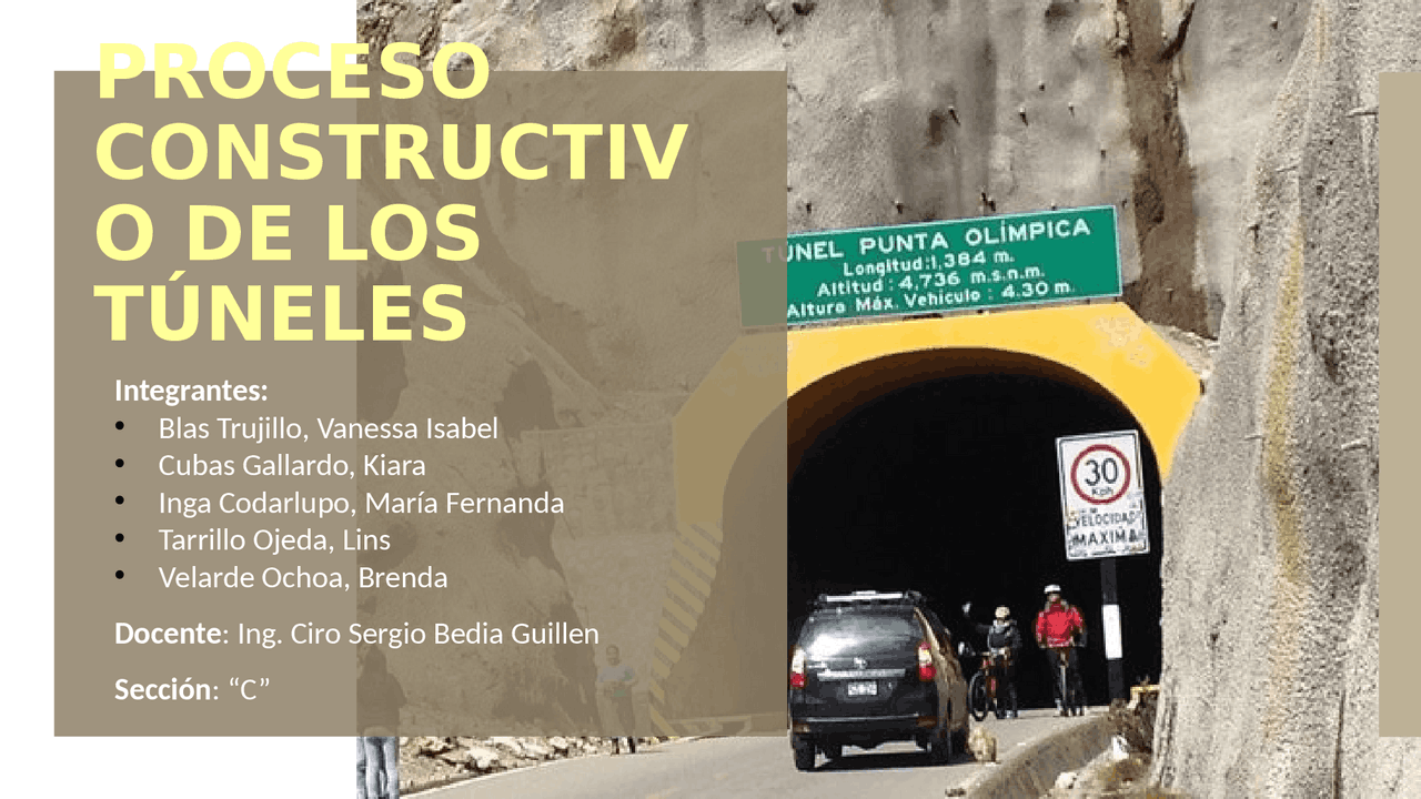 Exposición de Tuneles | Apuntes de Ingeniería Geotécnica | Docsity