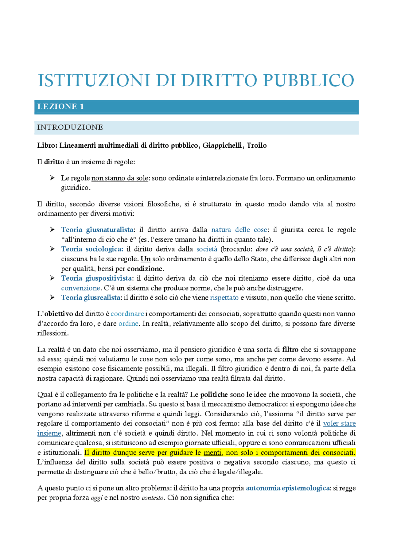 Istituzioni Di Diritto Pubblico Dispense Di Istituzioni Di Diritto