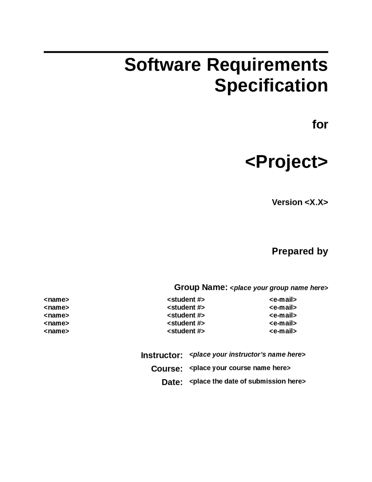 C# application development SRS template | Study Guides, Projects, Research Applied Computing ...