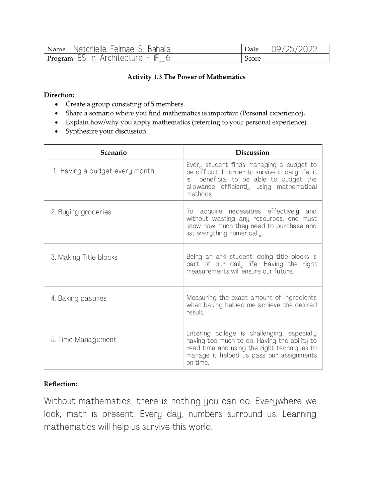Mathematics In The Modern World Quizzes Quizzes Mathematics Docsity