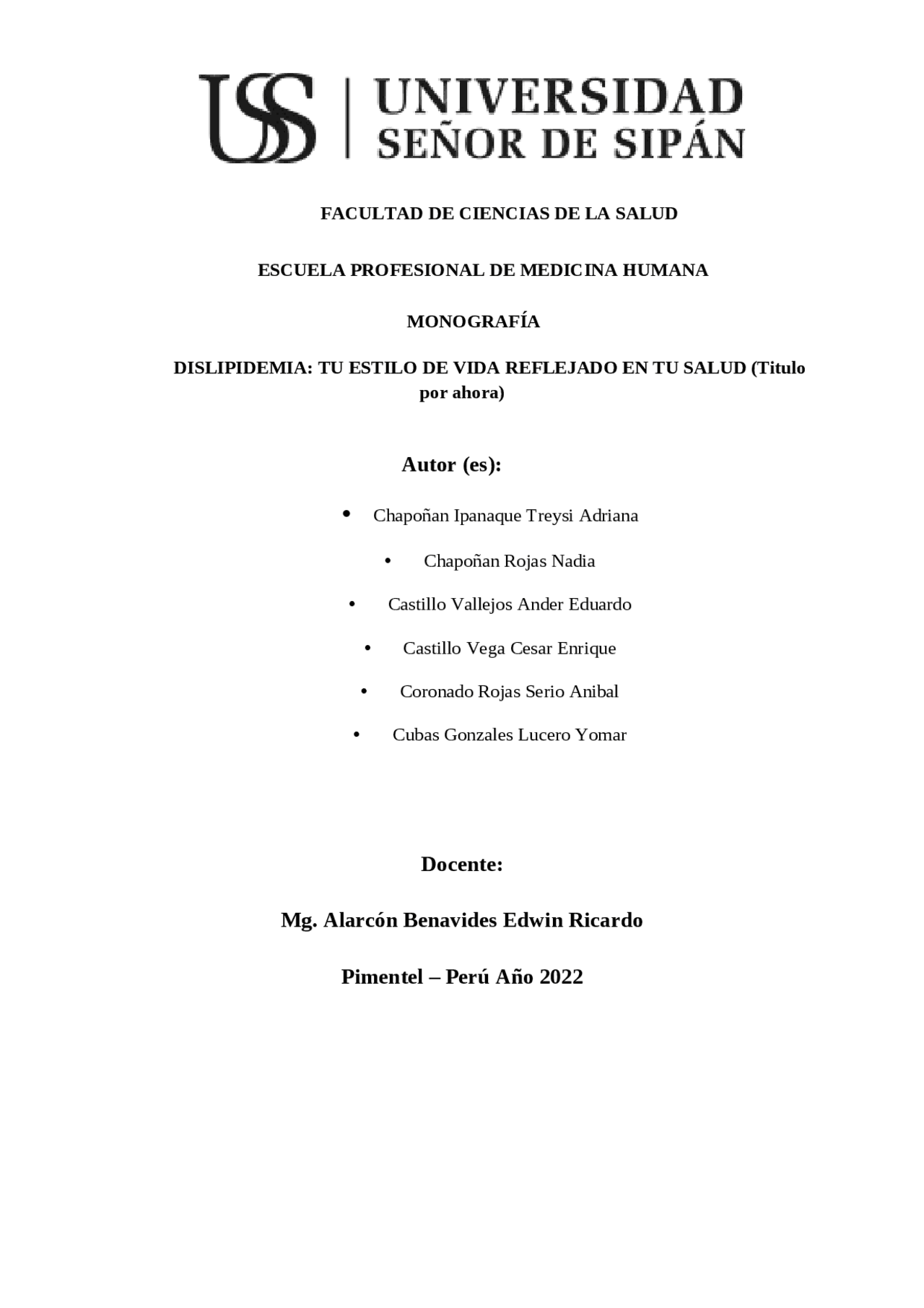 Monografia De Dislipidemia Monografías Ensayos De Biología Celular