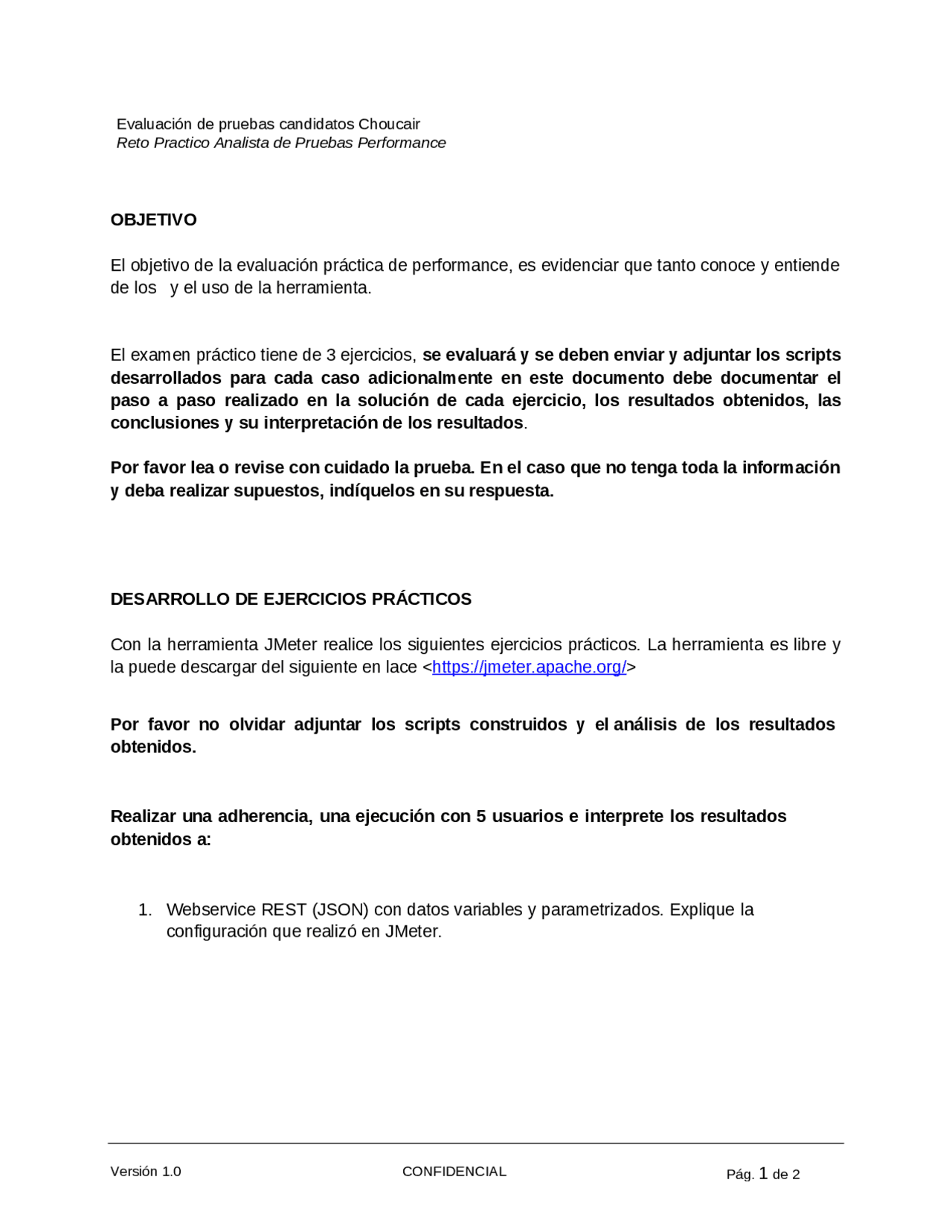 Ejercicio Pruebas Funcionales | Exercises Information Technology | Docsity