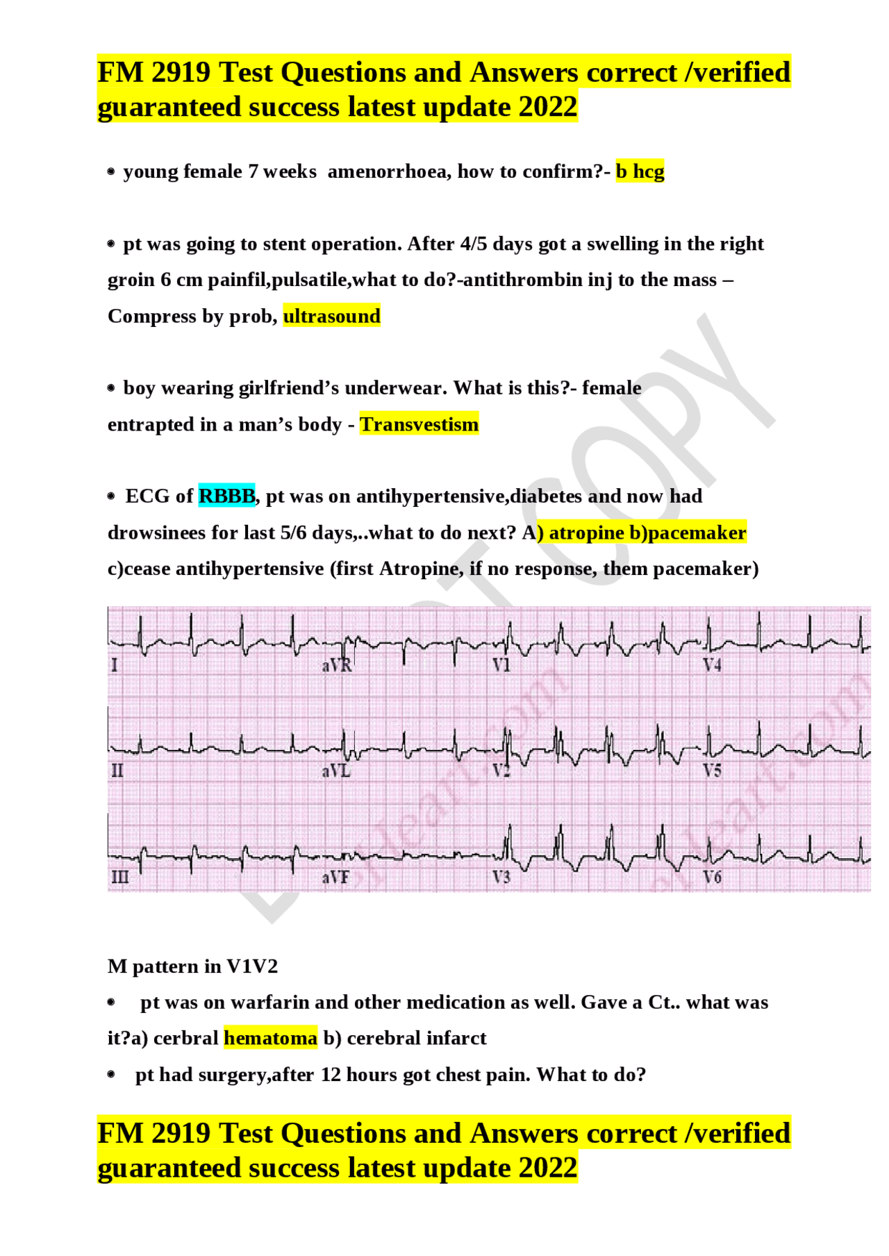 FM 2919 Test Questions and Answers correct /verified guaranteed success ...
